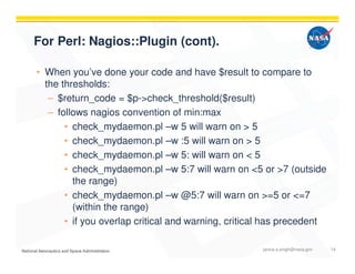 Janice Singh - Writing Custom Nagios Plugins | PDF