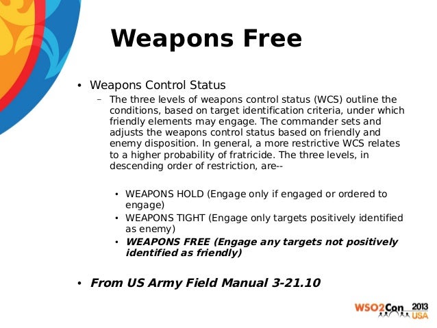 WSO2Con US 2013 - Weapons Free: Open Source Solutions to Programmatic…