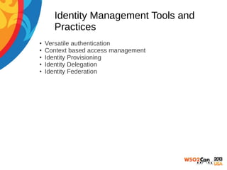 WSO2Con US 2013 - Identity Management Best Practices with WSO2 Identity Server | PPT