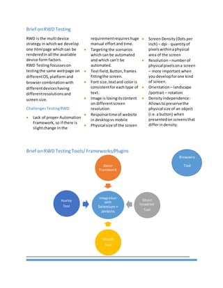 Automation Testing Approach for Responsive Web Design | PDF