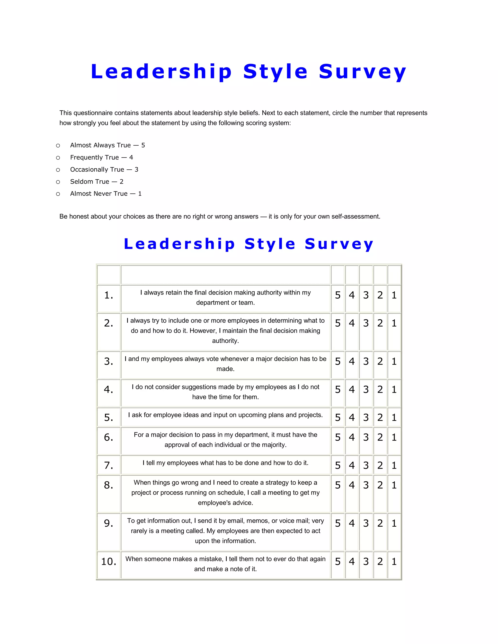 Situational Leadership Handout | PDF