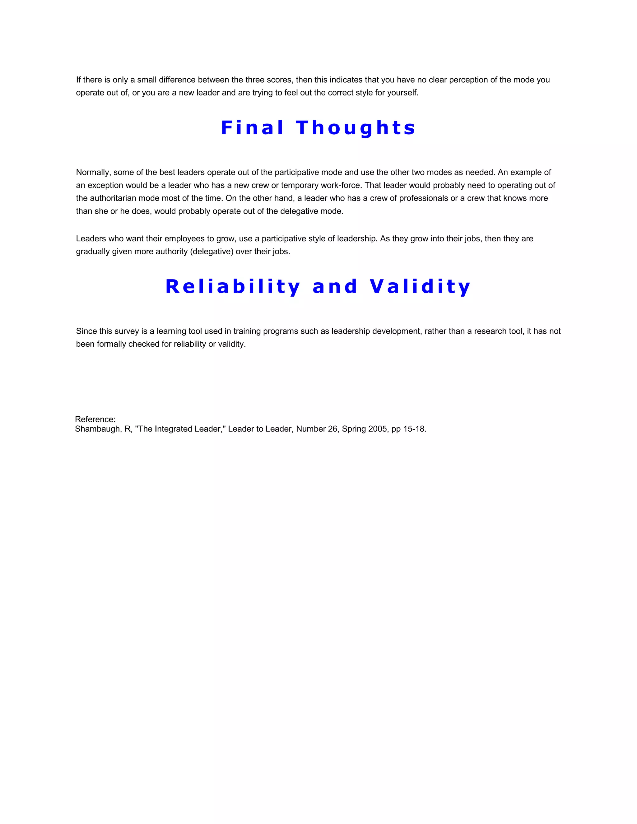 Situational Leadership Handout | PDF