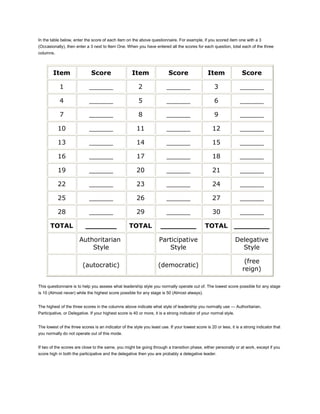 Situational Leadership Handout | PDF