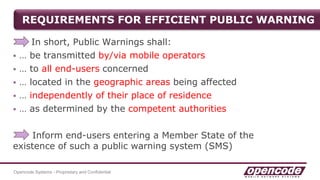 EENA2019: Track3 session2 Mobile public warning project roll-out ...