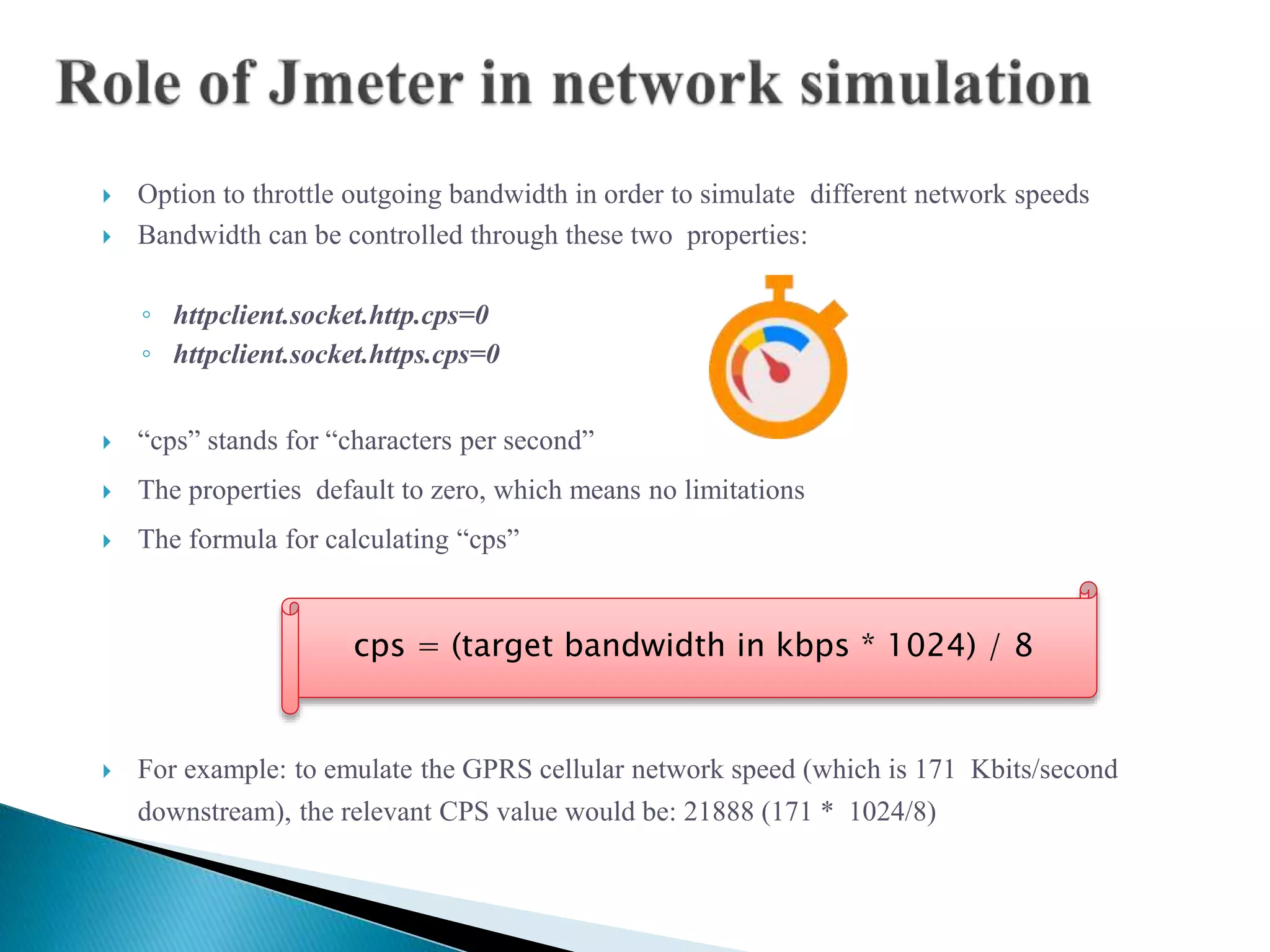 Simulating Different-Network Speeds using JMETER | PPTX