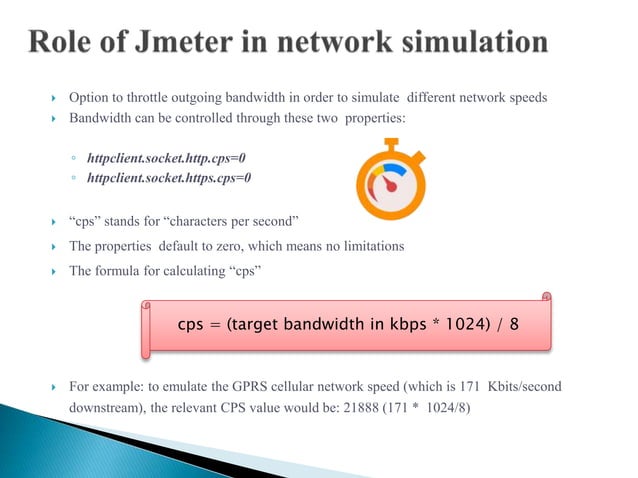 Simulating Different-Network Speeds using JMETER | PPTX
