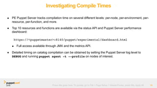 PuppetConf 2016: An Introduction to Measuring and Tuning PE Performance – Charlie Sharpsteen ...