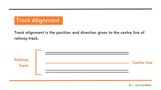 Track Alignment of Railway Line | Civil TechMate | PDF