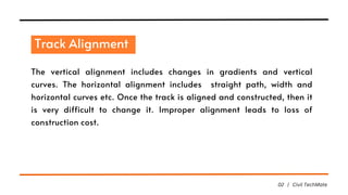Track Alignment of Railway Line | Civil TechMate | PDF