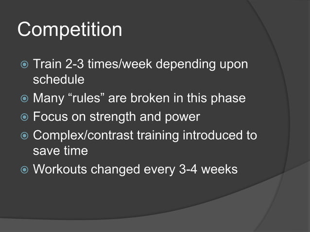 Strength Training Program Design for Track and Field | PPT