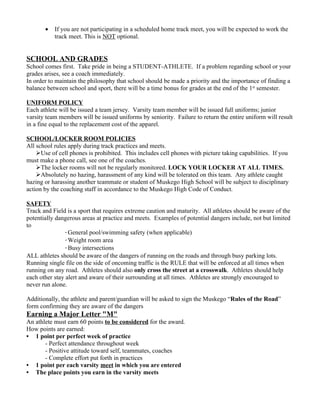 Track And Field Parent Packet10 | PDF