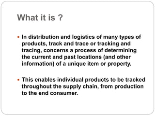 Track and Trace System | PPTX