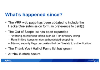 Vulnerability Reporting Program on a Shoestring Budget by Jamie ...