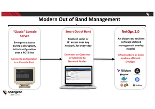 Quick wins in the NetOps Journey by Vincent Boon, Opengear | PPT
