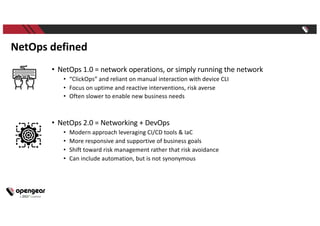 Quick wins in the NetOps Journey by Vincent Boon, Opengear | PPT