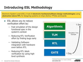 Track B- Advanced ESL verification - Mentor | PPT