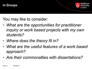 Work Based Projects | PPTX