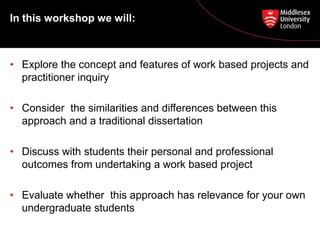 Work Based Projects | PPTX