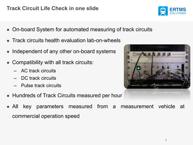 ERTMS Solutions : TrackCircuit LifeCheck | PPT