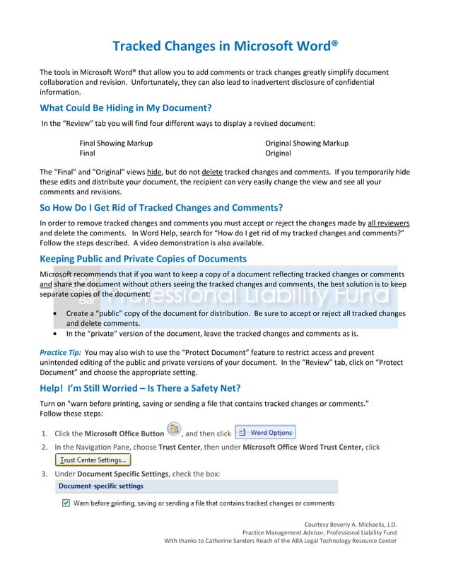 Tracked Changes In Microsoft Word | PDF