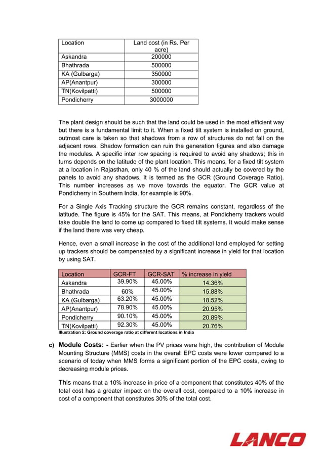 Single axis tracker vs fixed tilt | DOCX
