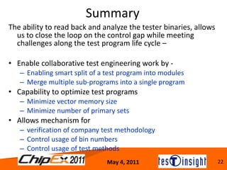 Track g semiconductor test program - testinsight | PPT