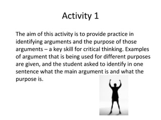 Kay Caldwell - Critical Thinking, Analysis and Argument | PPT