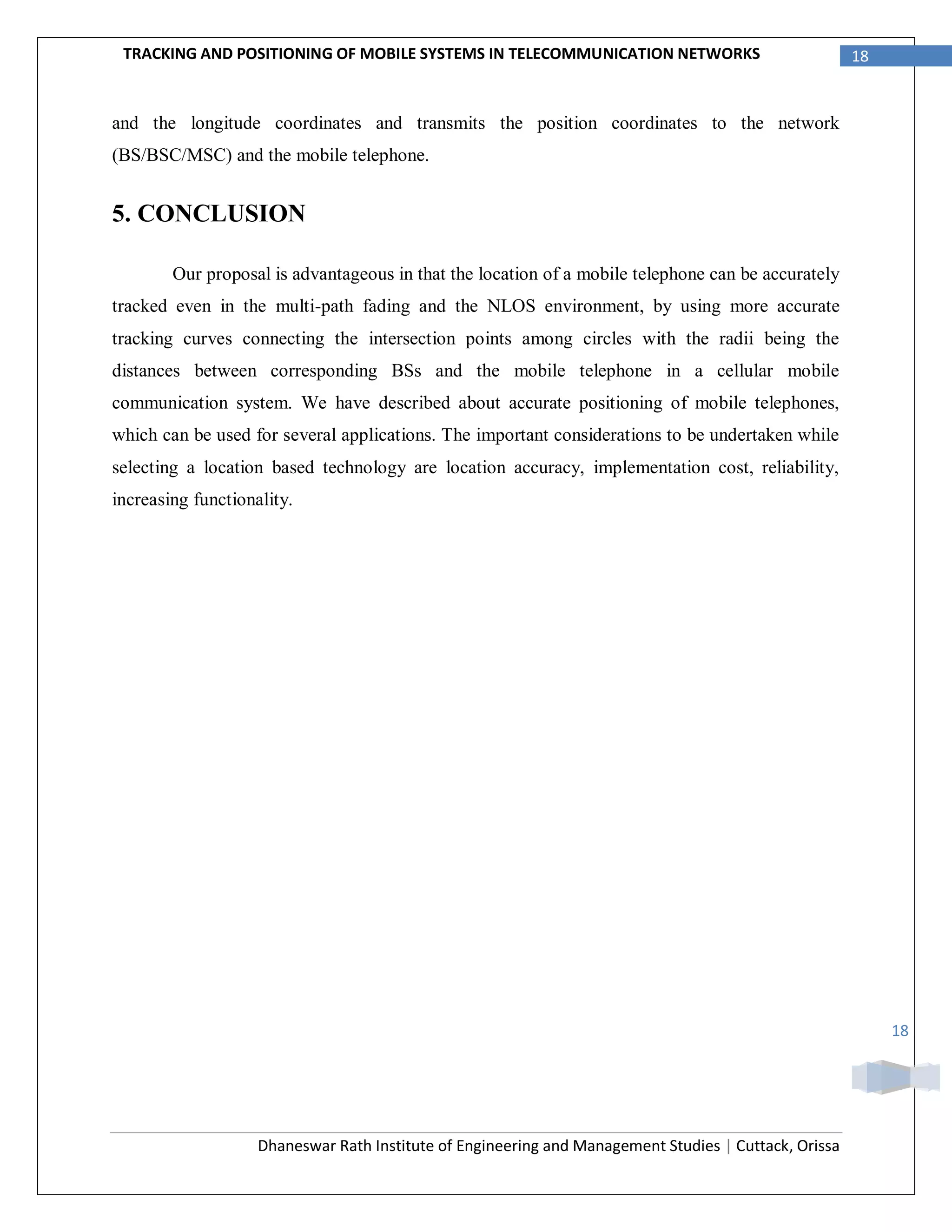 Tracking And Positioning Of Mobile Systems In Telecommunication Networks Pdf