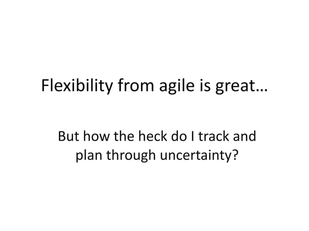Executive Level Tracking for Agile Projects | ODP