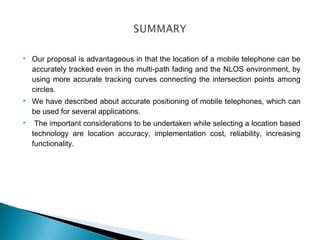 Tracking and positioning of mobile systems in telecommunication ...