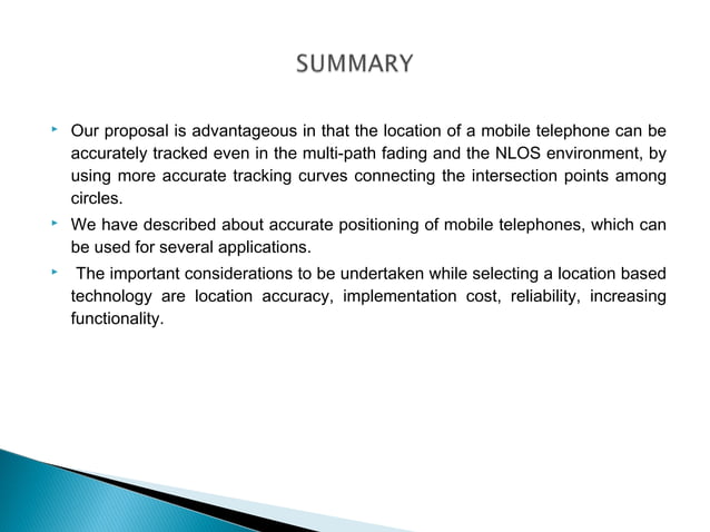 Tracking And Positioning Of Mobile Systems In Telecommunication