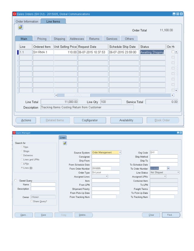 Oracle EBS Tracking items costing return from customer | PDF