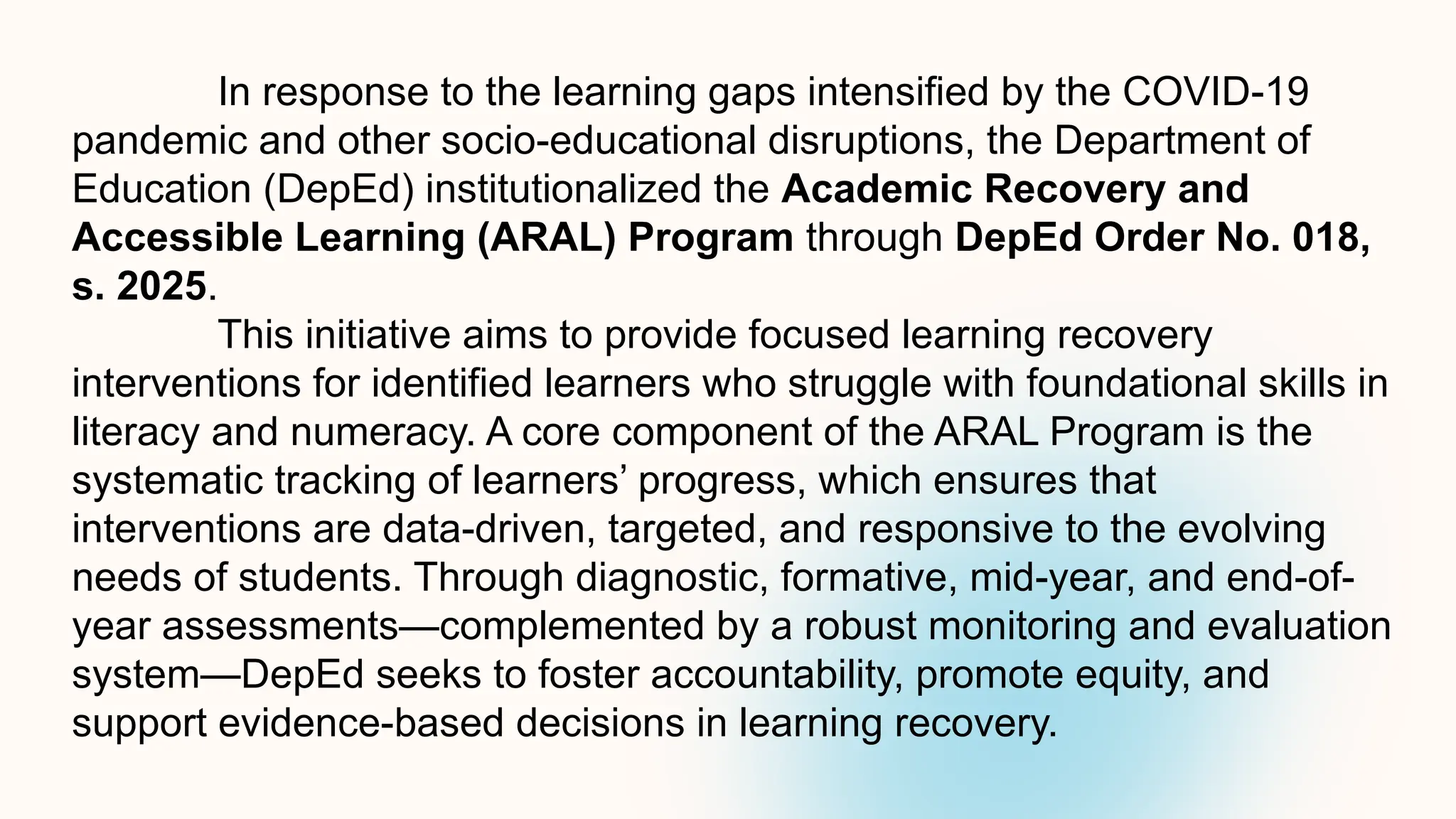 TRACKING LEARNERS PROGRESS IN ARAL PROGRAM.pptx