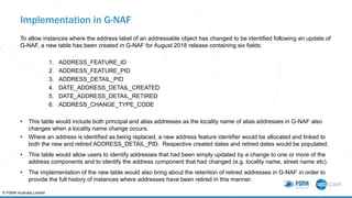 Tracking of changes to GNAF (Aug 2018) | PPTX