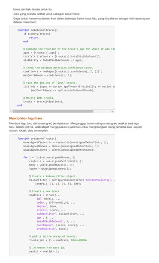 Tracking pedestrians from a moving car matlab & simulink example g | PDF