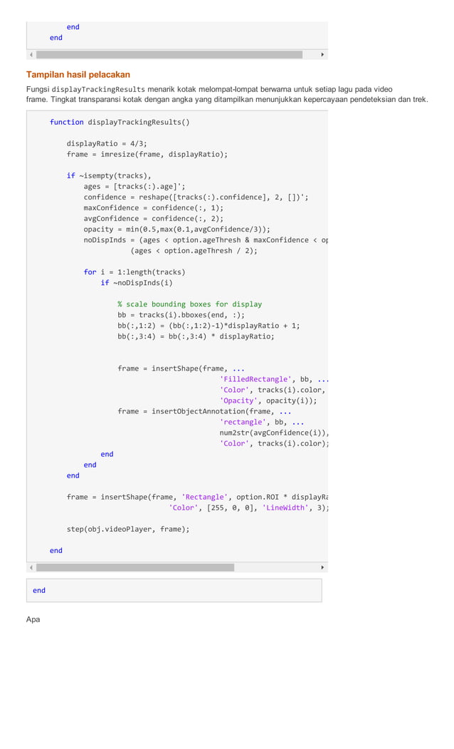 Tracking pedestrians from a moving car matlab & simulink example g | PDF