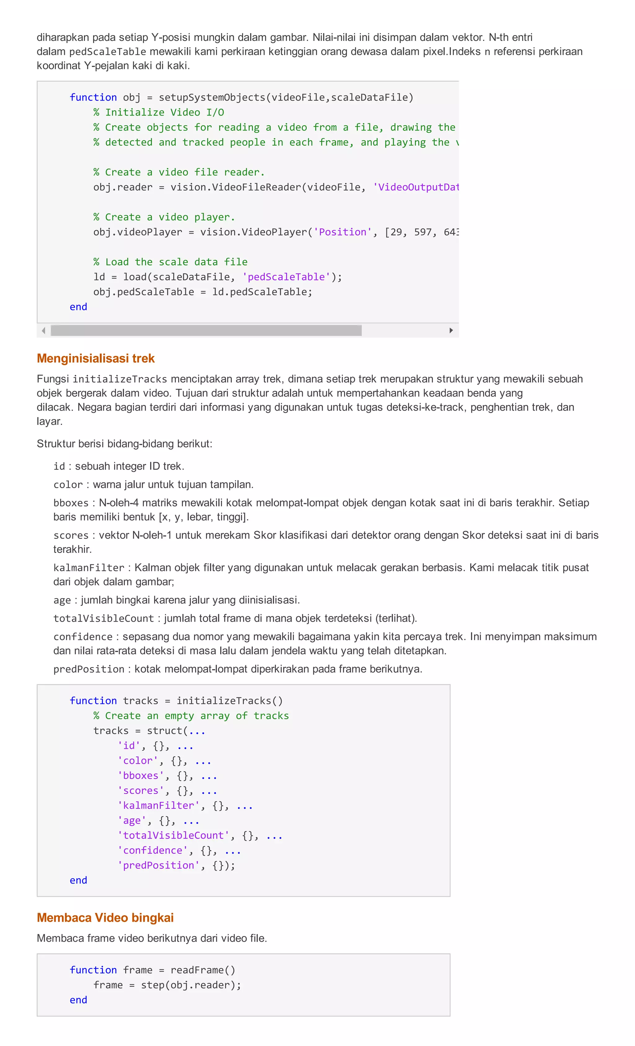 Tracking pedestrians from a moving car matlab & simulink example hg | PDF