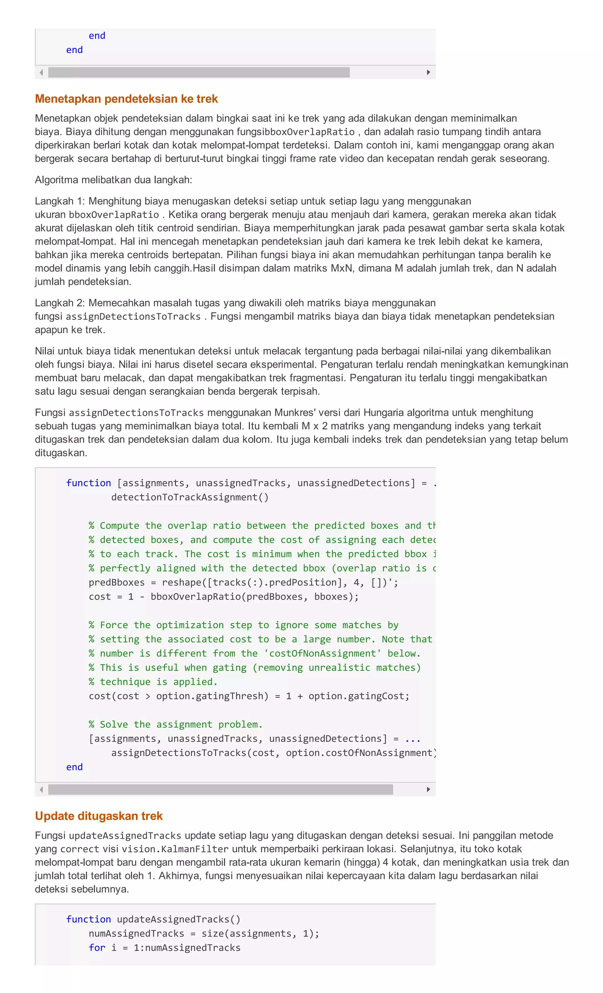 Tracking pedestrians from a moving car matlab & simulink example hg | PDF