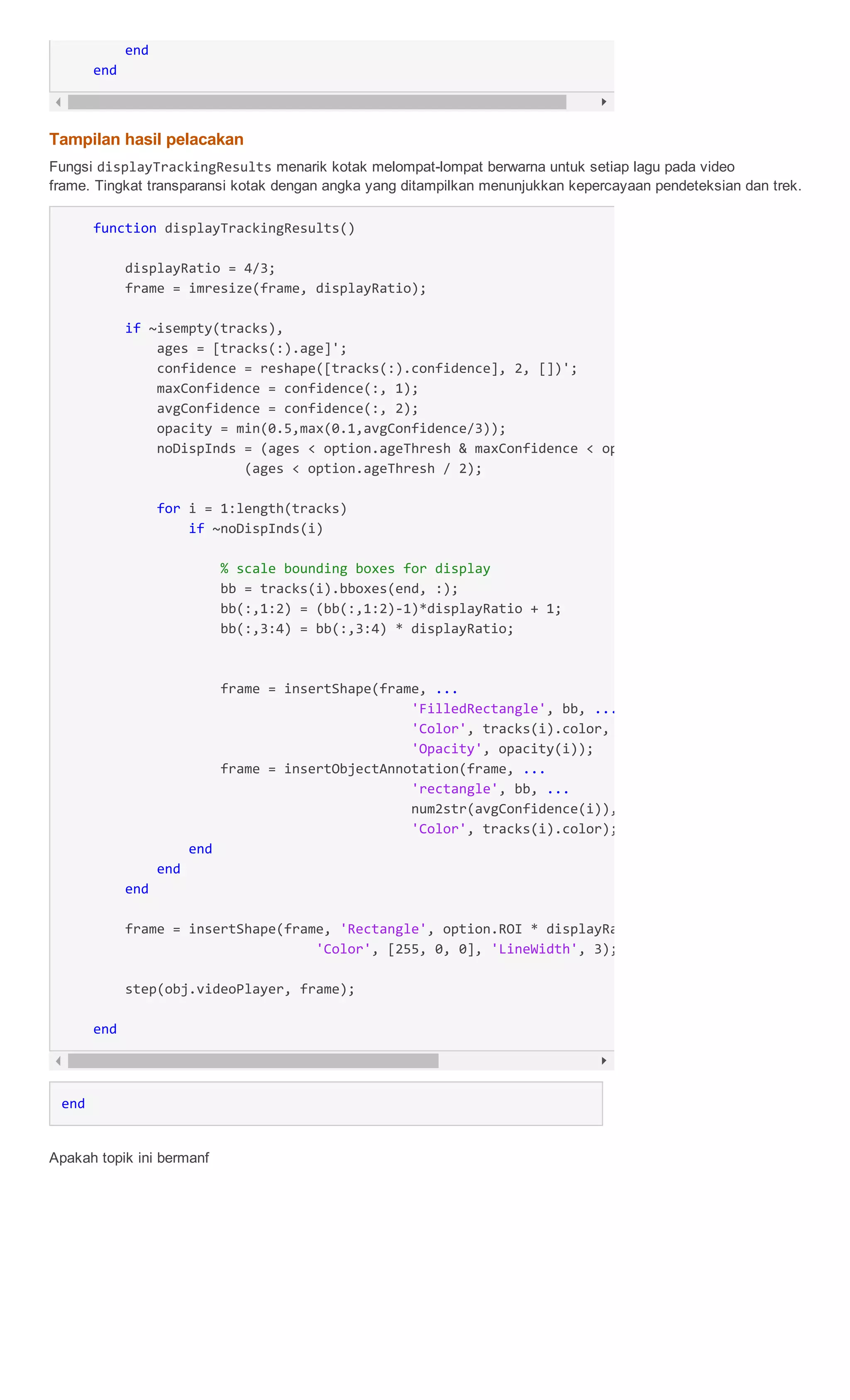 Tracking pedestrians from a moving car matlab & simulink example hg | PDF