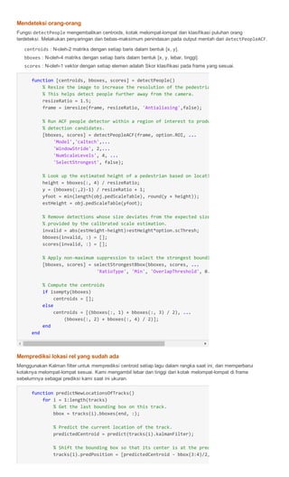 Tracking pedestrians from a moving car matlab & simulink example hg | PDF