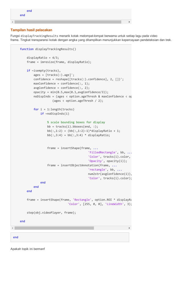 Tracking pedestrians from a moving car matlab & simulink example hg | PDF