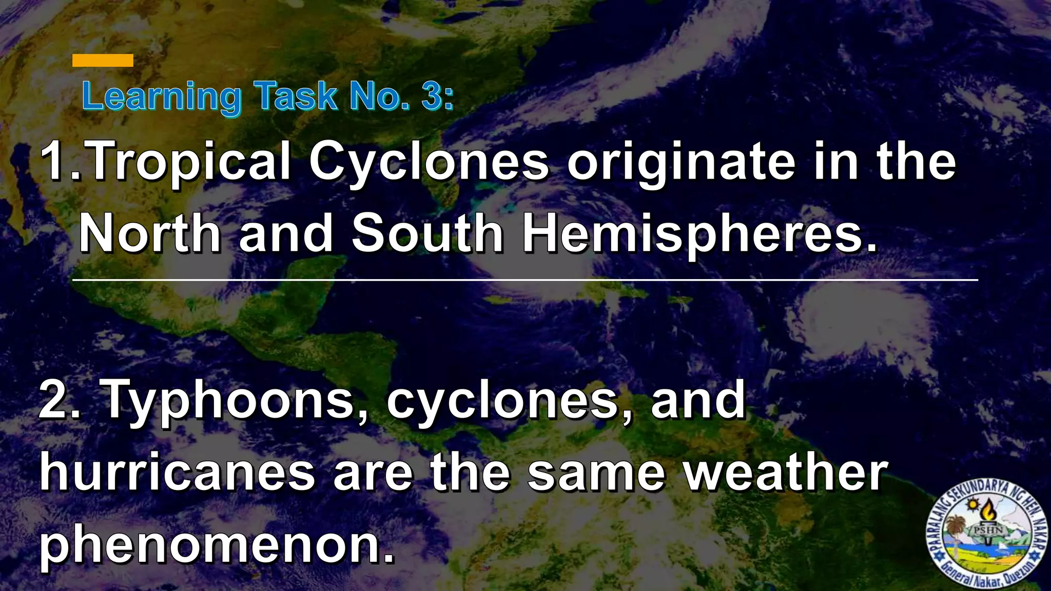 Tracking the path of a tropical cyclone | PPTX