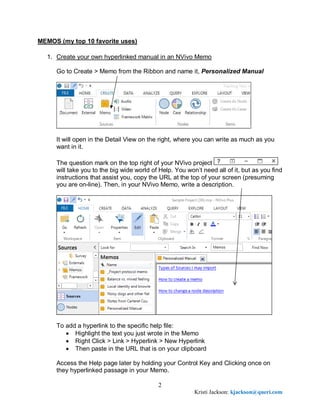 Tracking Your Methodological and Analytical Journey in NVivo | PDF