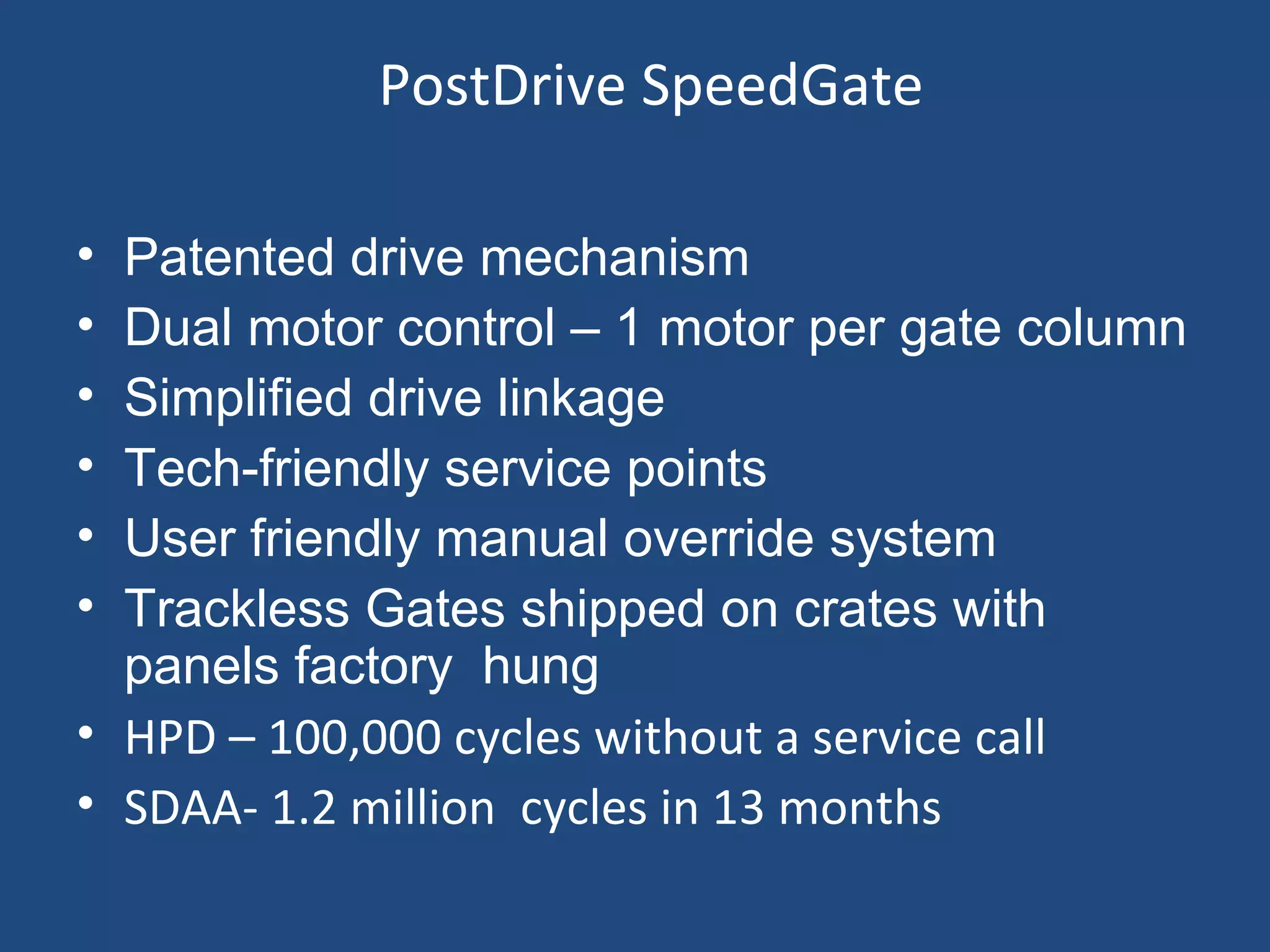 Trackless Speed Gate | PPT