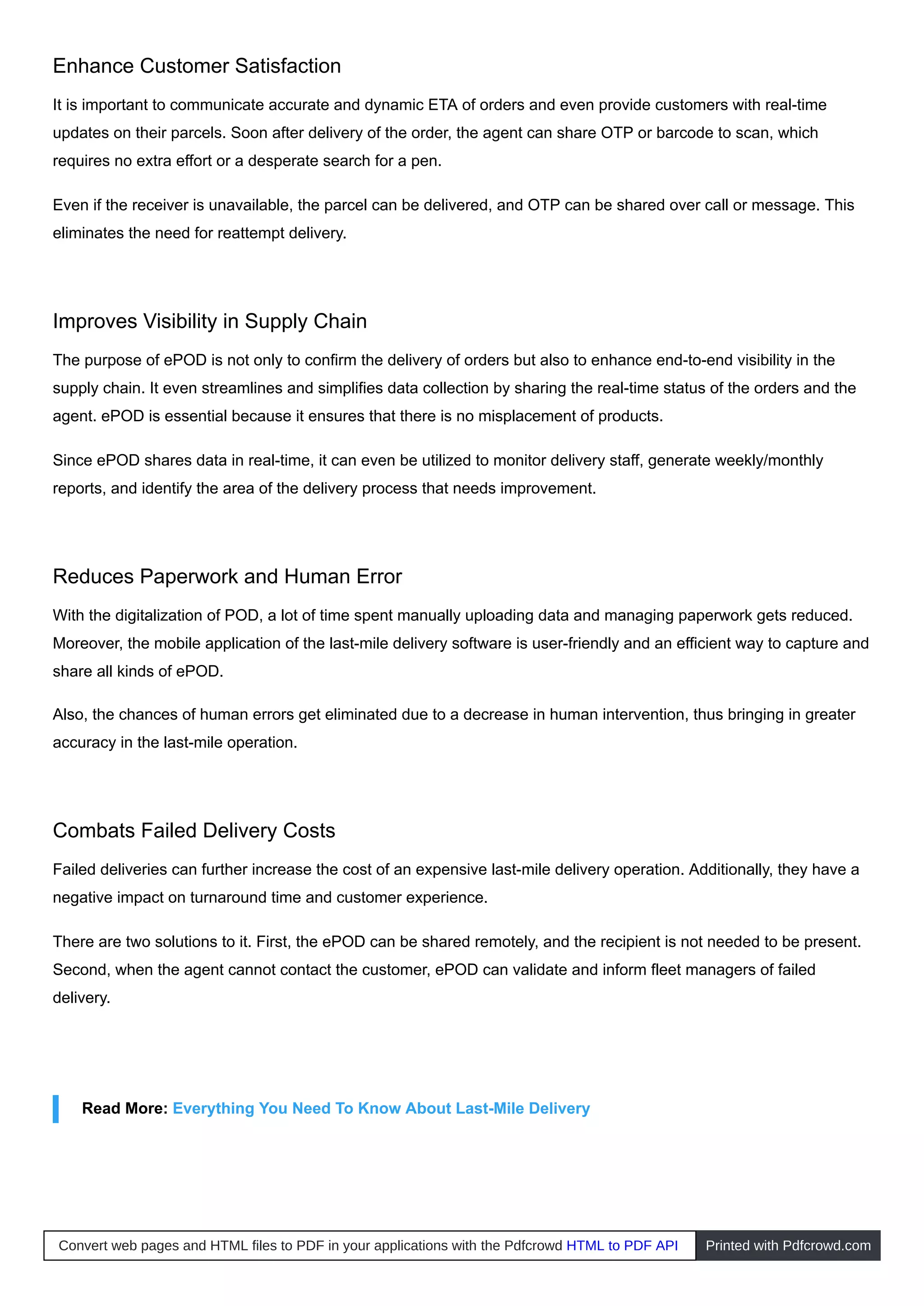 What is the Importance of ePOD in Last-Mile Delivery? | PDF