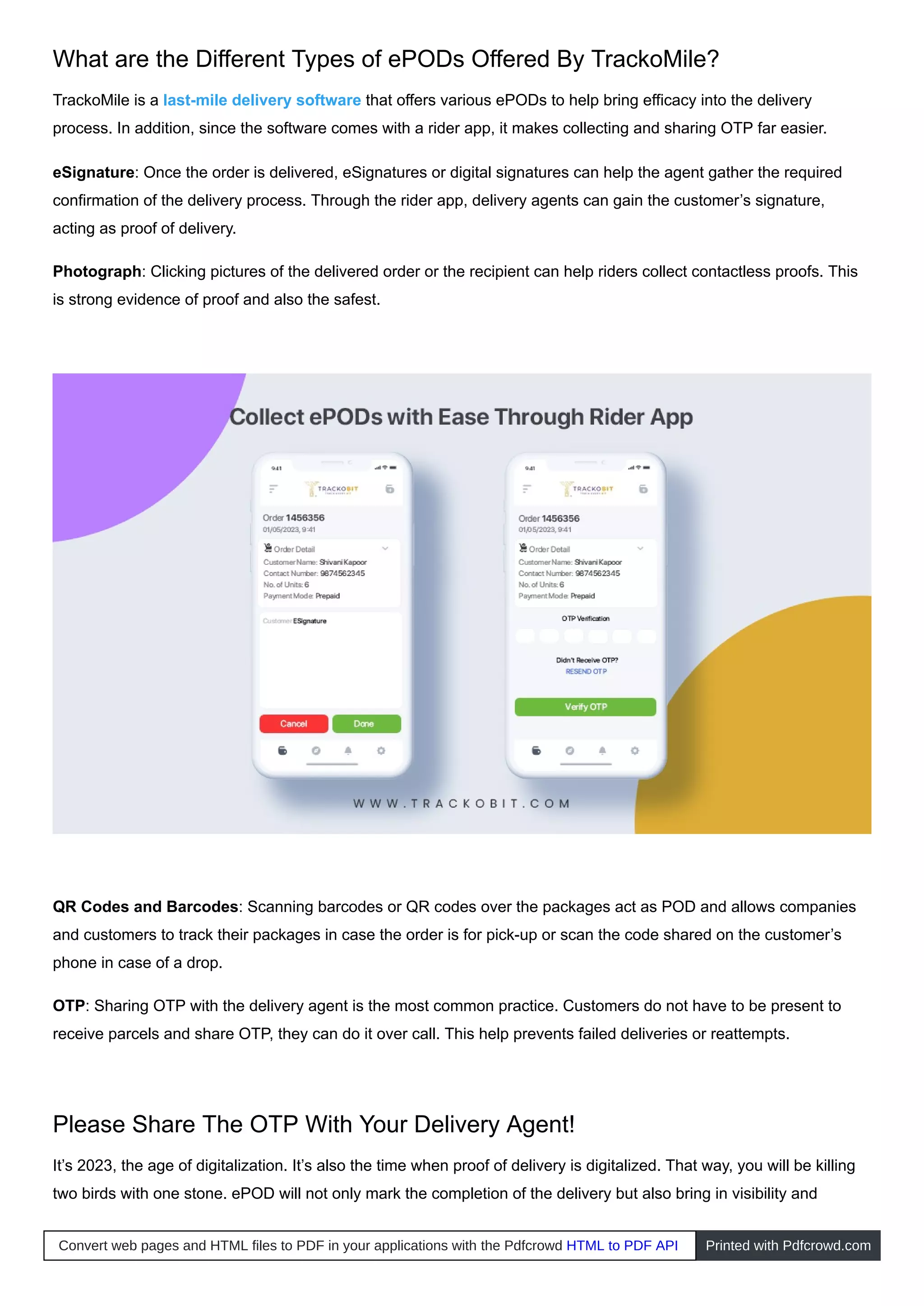 What is the Importance of ePOD in Last-Mile Delivery? | PDF