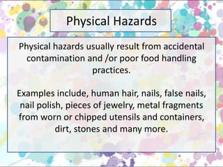 Culinary: FOOD AND SAFETY HAZARD: SAFE FOOD HANDLING | PPTX
