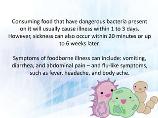 Culinary: FOOD AND SAFETY HAZARD: SAFE FOOD HANDLING | PPTX