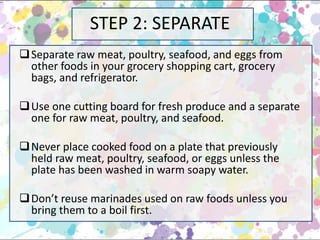 Culinary: FOOD AND SAFETY HAZARD: SAFE FOOD HANDLING | PPTX