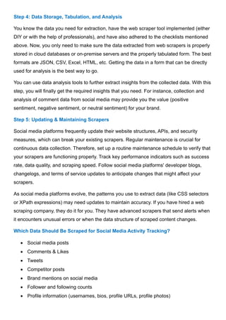 Track Social Media Activity Using Web Scraping | PDF